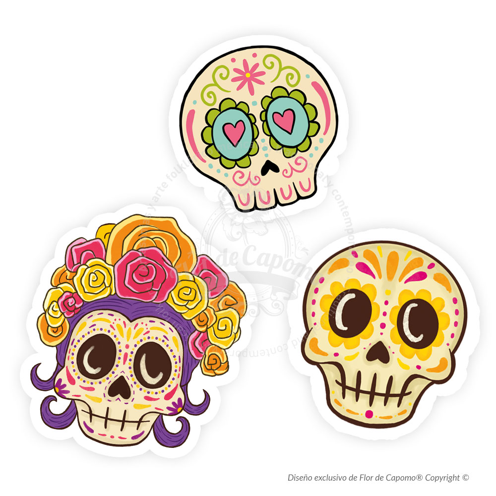 Stickers Día de Muertos