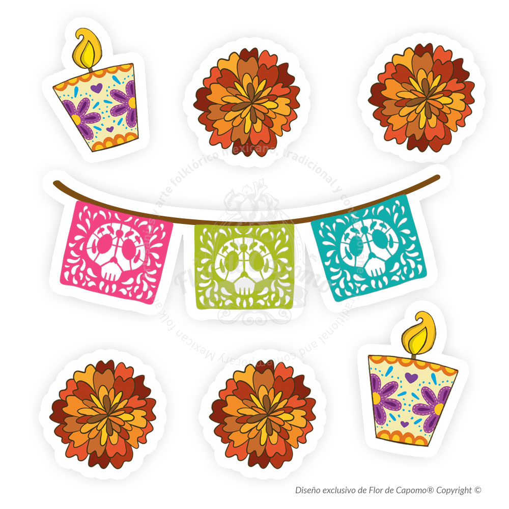 Stickers Día de Muertos